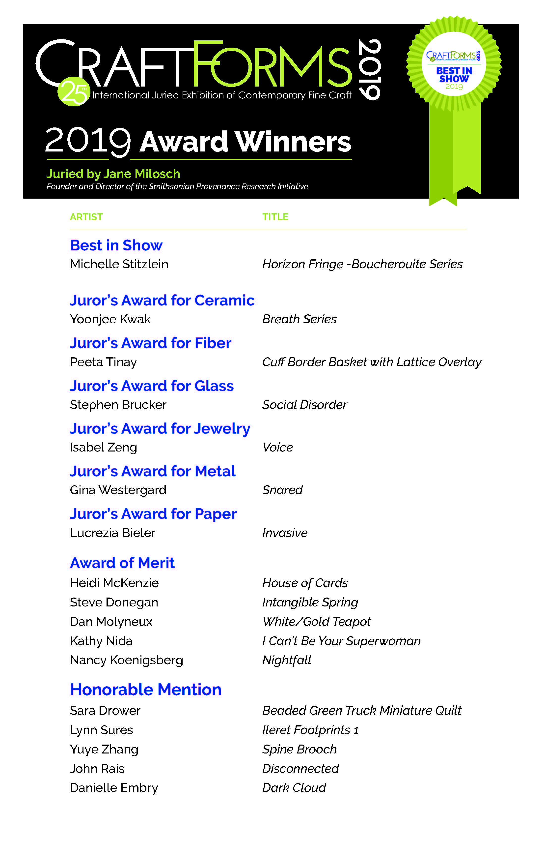 Awards — Craft Forms